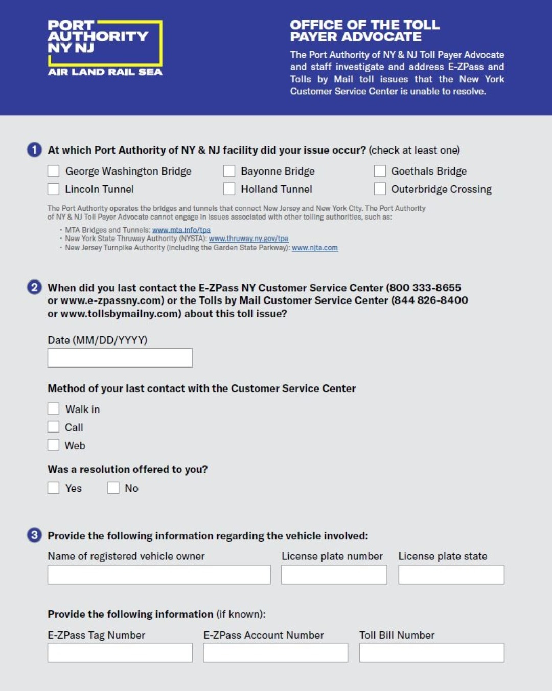 Office of Toll Payer Advocate